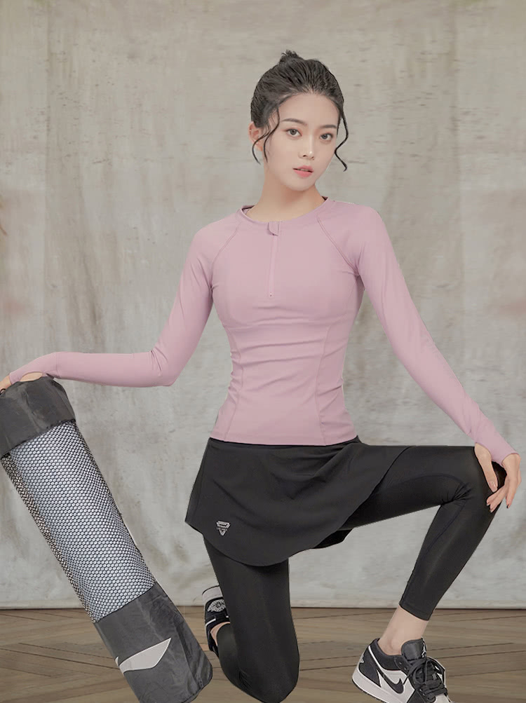 【BODYAIR】拉鍊領貼身小腰背紗長袖上衣(慢跑.運動.健身) - BODYAIR - iOPEN Mall